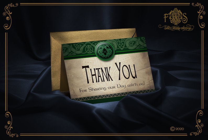 Viking Wedding Thank You Cards | Norse Medieval Design, Pack of 25 - Etsy