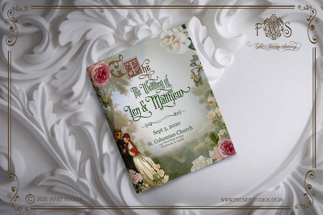 Fairy Tale Folded Wedding Program - Etsy