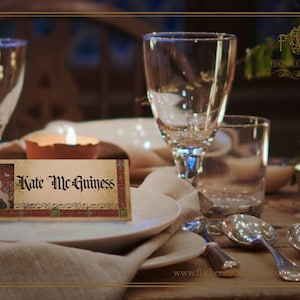 Medieval Wedding Table Place Setting Cards - Etsy