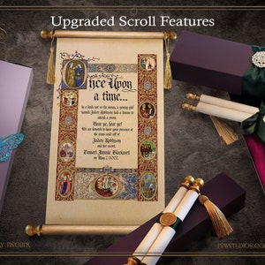Medieval Wedding Invitation Scroll-rolled With Scroll Rods - Etsy