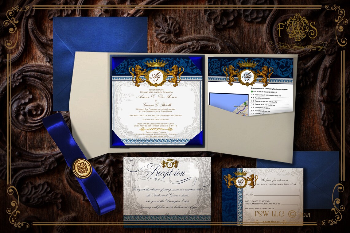 Royal Medieval or Regency Style Wedding Invitations - Etsy