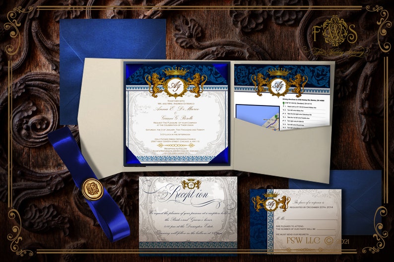 Royal Medieval or Regency Style Wedding Invitations - Etsy