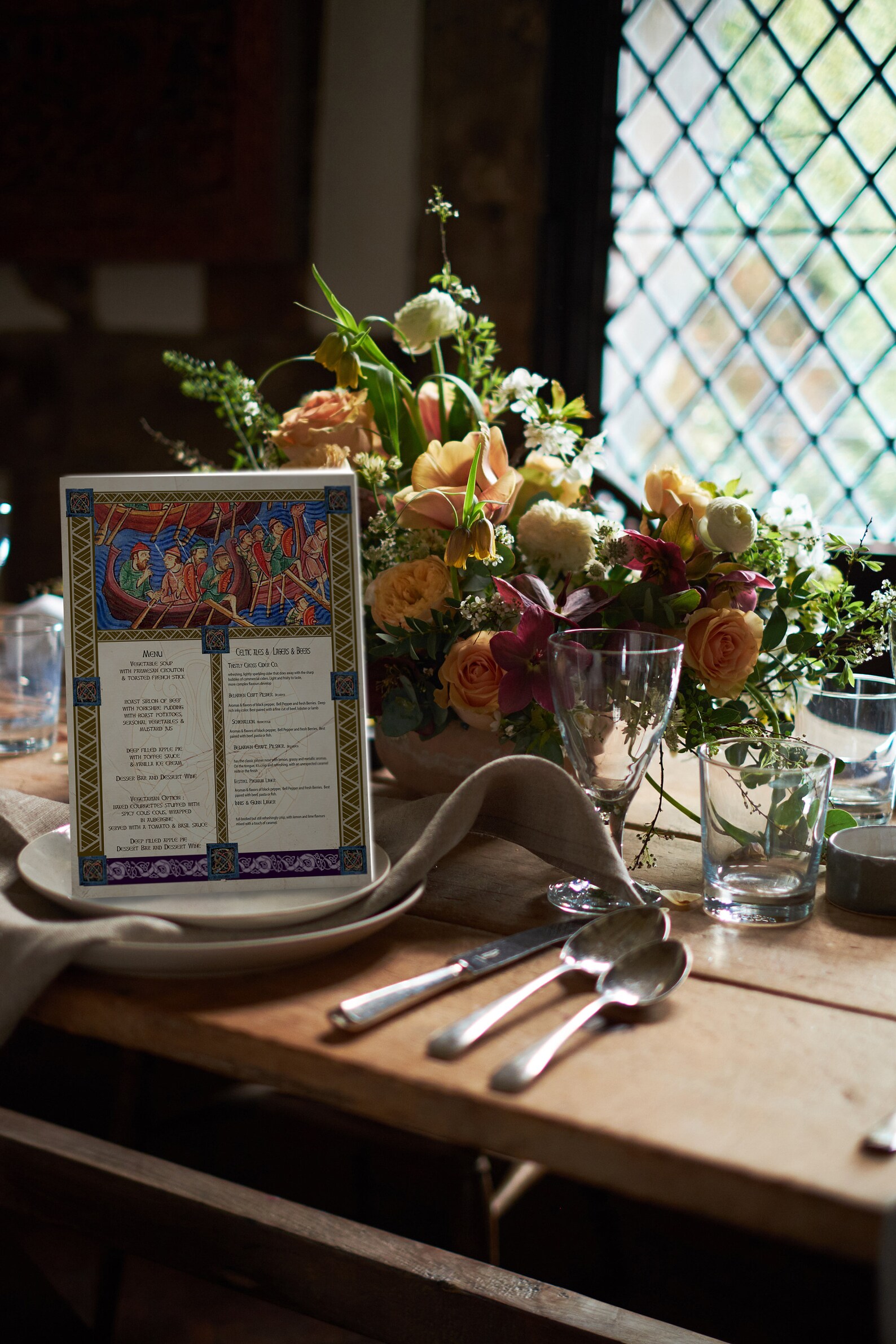 Medieval Viking Style Extra Large Table Menu for Weddings and - Etsy