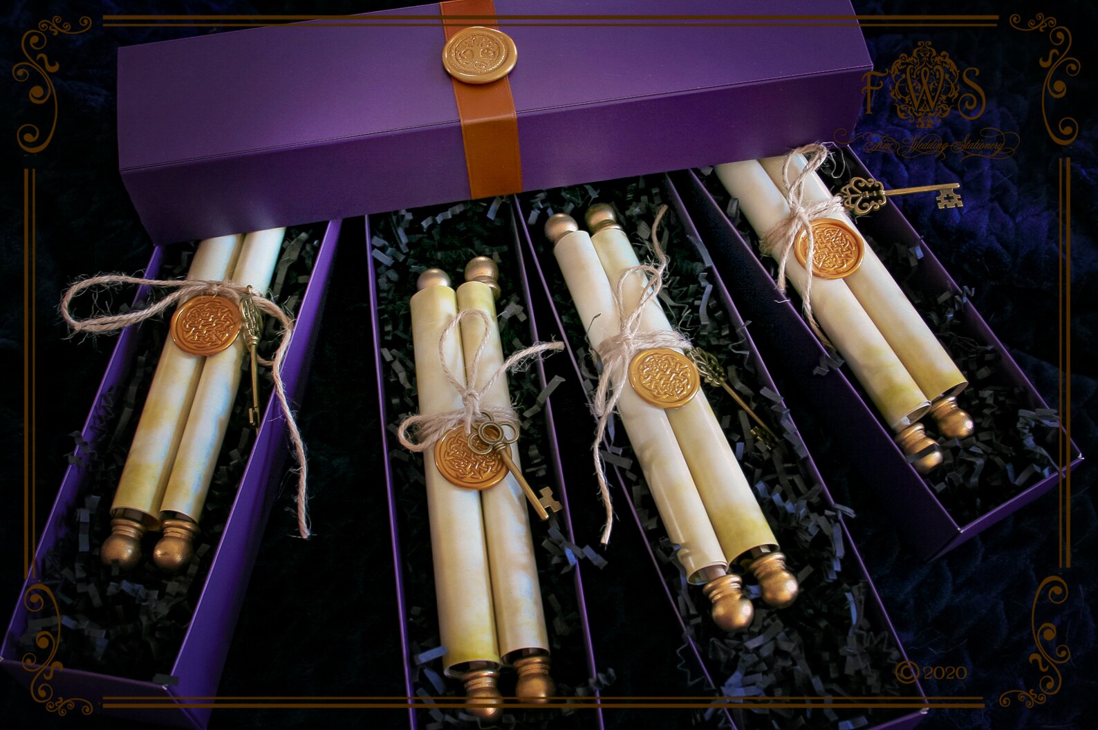 Medieval Wedding Invitation Scroll-rolled With Scroll Rods - Etsy