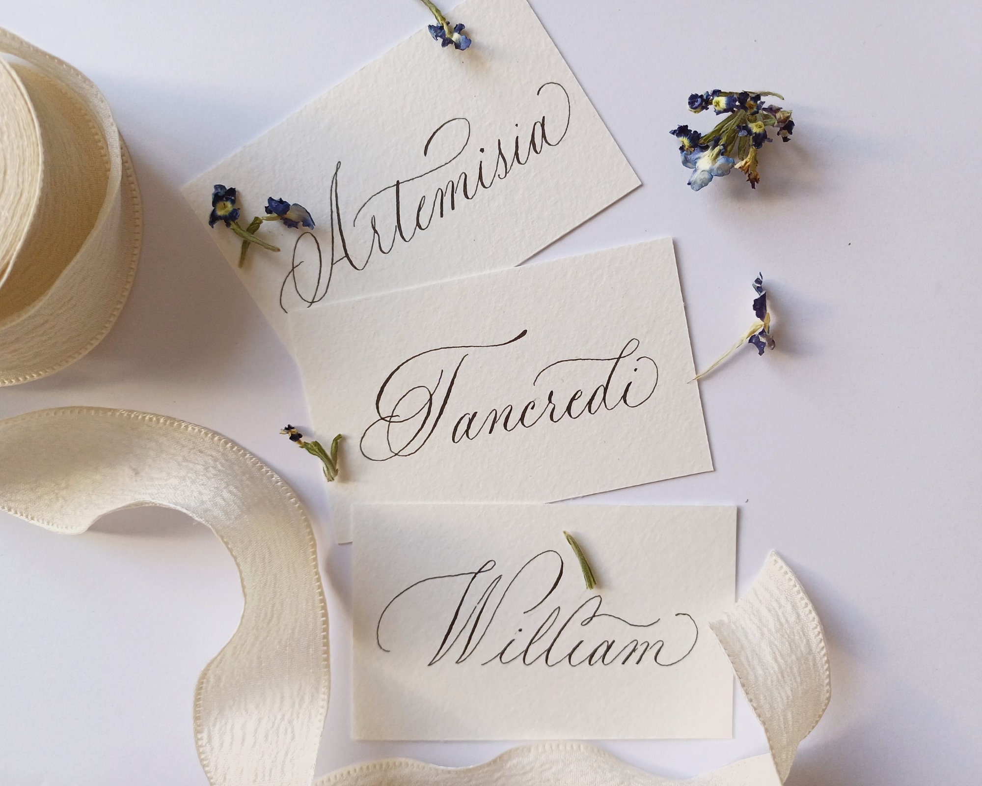 Wedding Placecards, Calligraphy Placecards, Handwritten Wedding ...