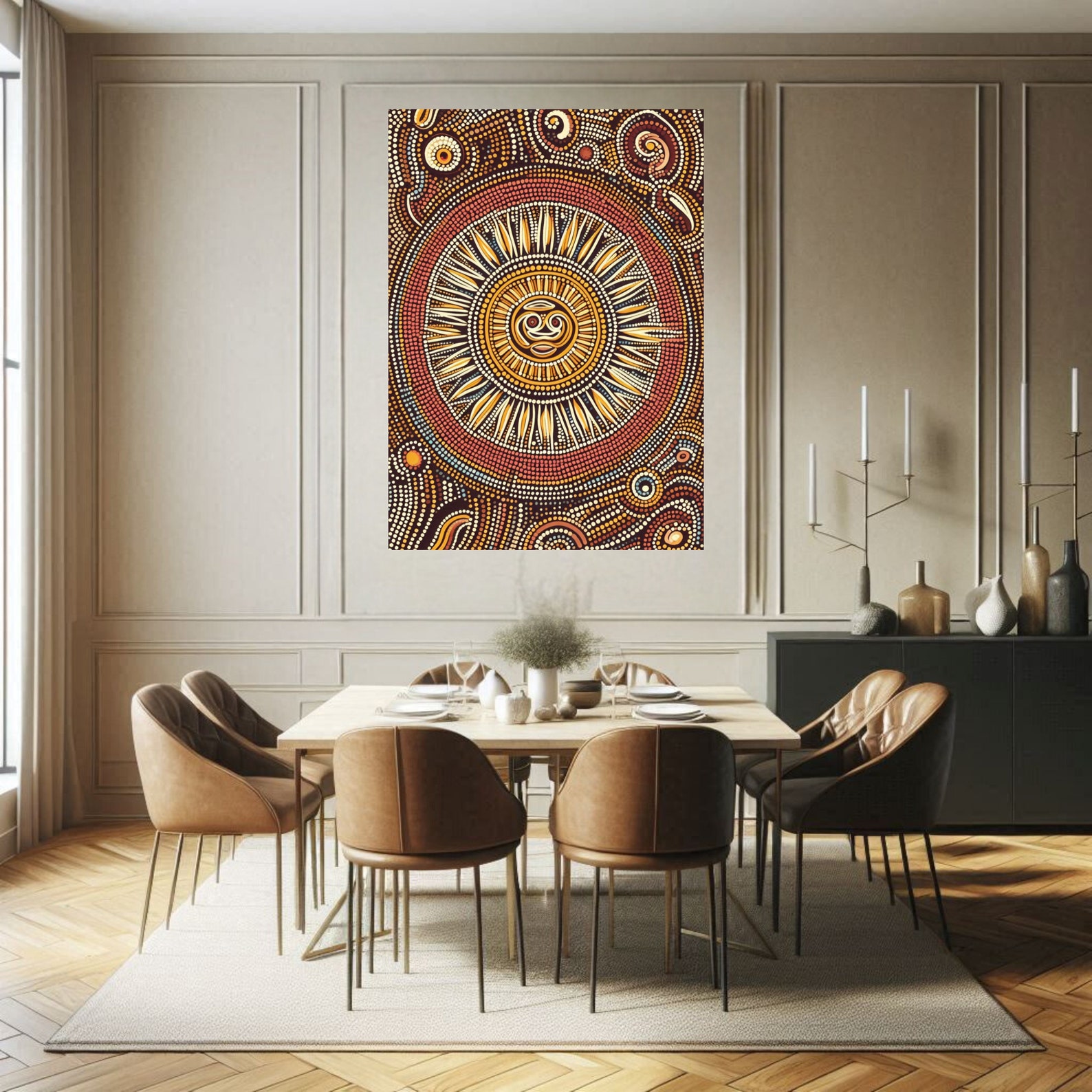 Aboriginal Art Wall Poster, Australian Dot Art. Wall Art Poster. Wall ...