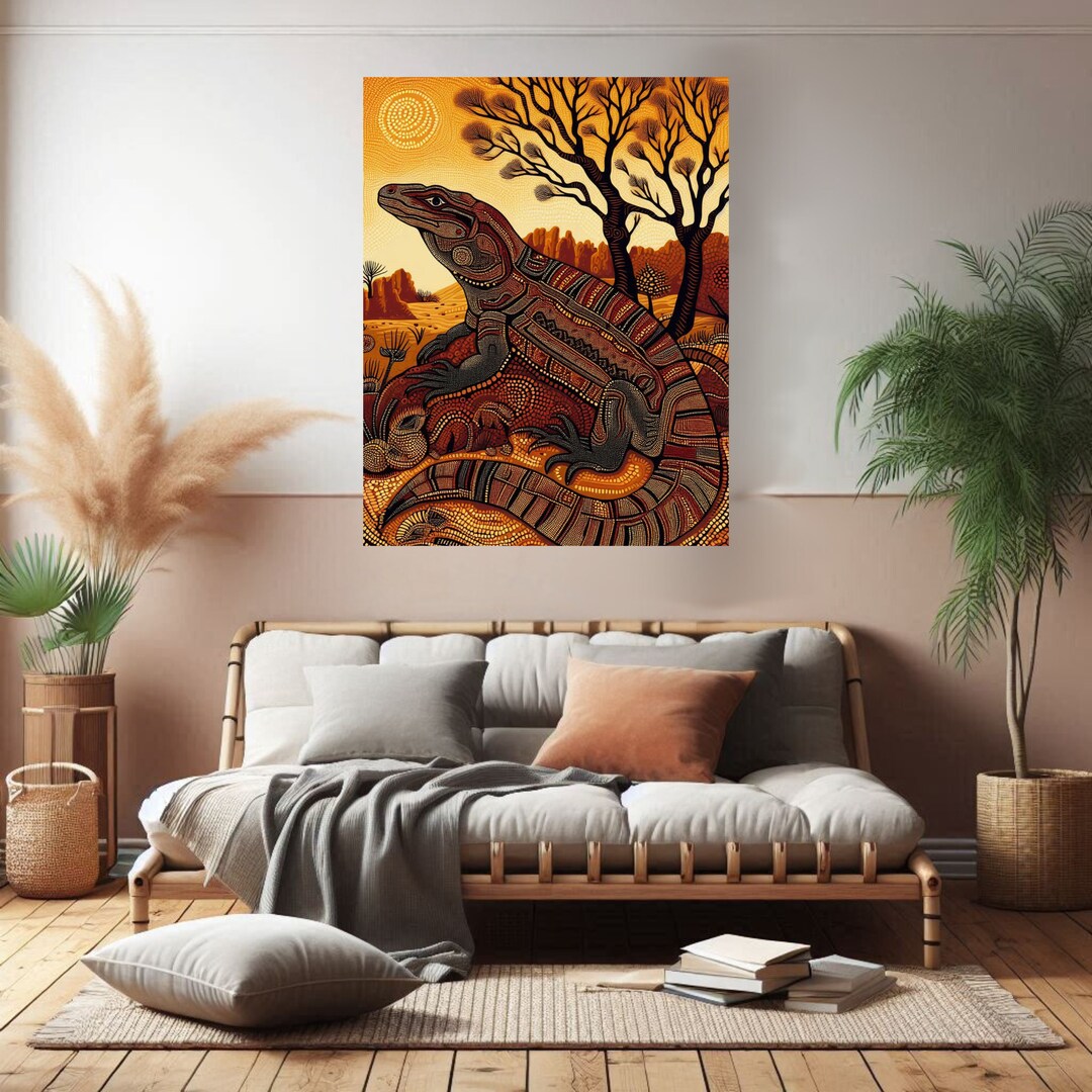 Aboriginal Art Wall Poster, Australian Dot Art. Wall Art Poster. Wall ...