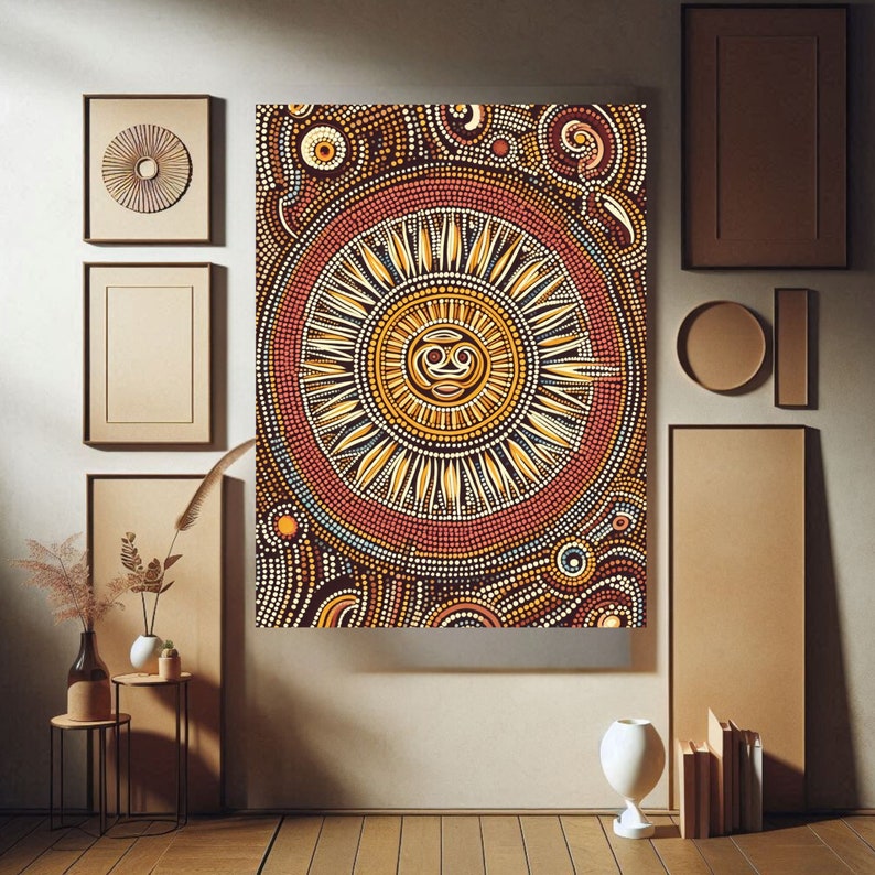 Aboriginal Art Wall Poster, Australian Dot Art. Wall Art Poster. Wall ...