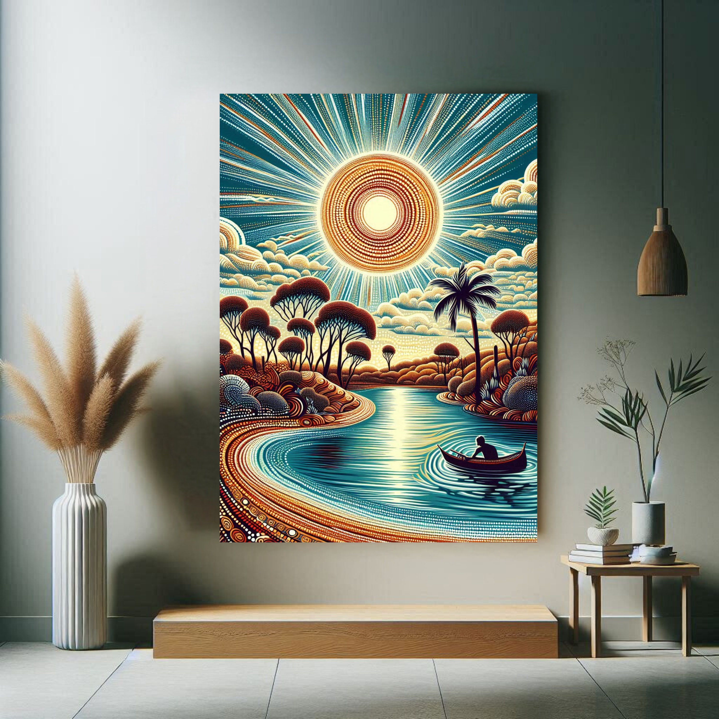 Aboriginal Art Wall Poster, Australian Dot Art. Wall Art Poster. Wall ...