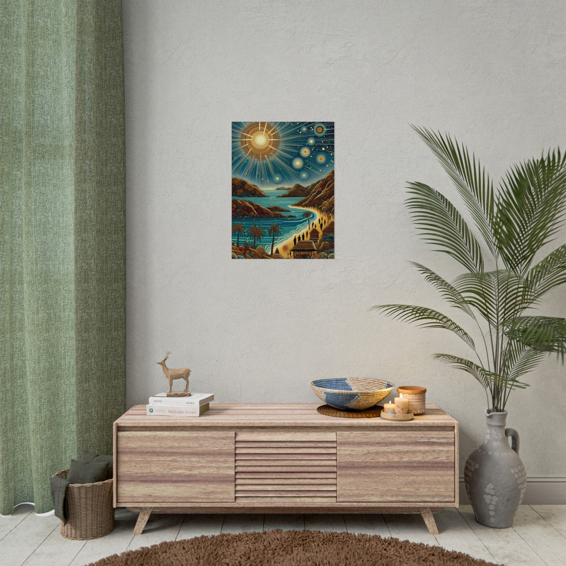 Aboriginal Art Wall Poster, Australian Dot Art. Wall Art Poster. Wall ...