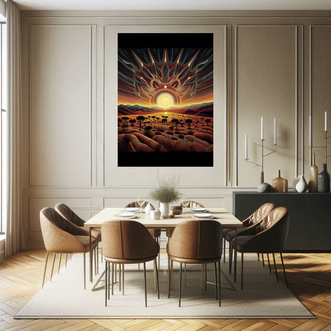 Aboriginal Art Wall Poster, Australian Dot Art. Wall Art Poster. Wall ...