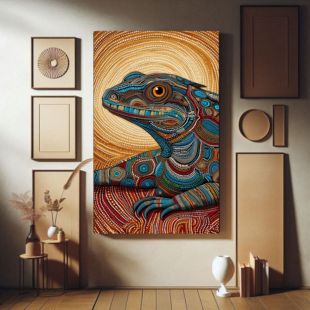 Aboriginal Art Wall Poster, Australian Dot Art. Wall Art Poster. Wall ...