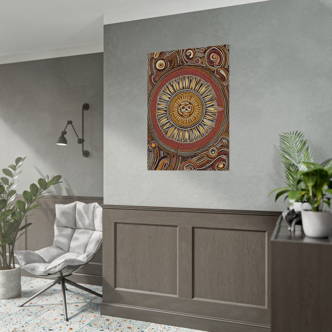 Aboriginal Art Wall Poster, Australian Dot Art. Wall Art Poster. Wall ...