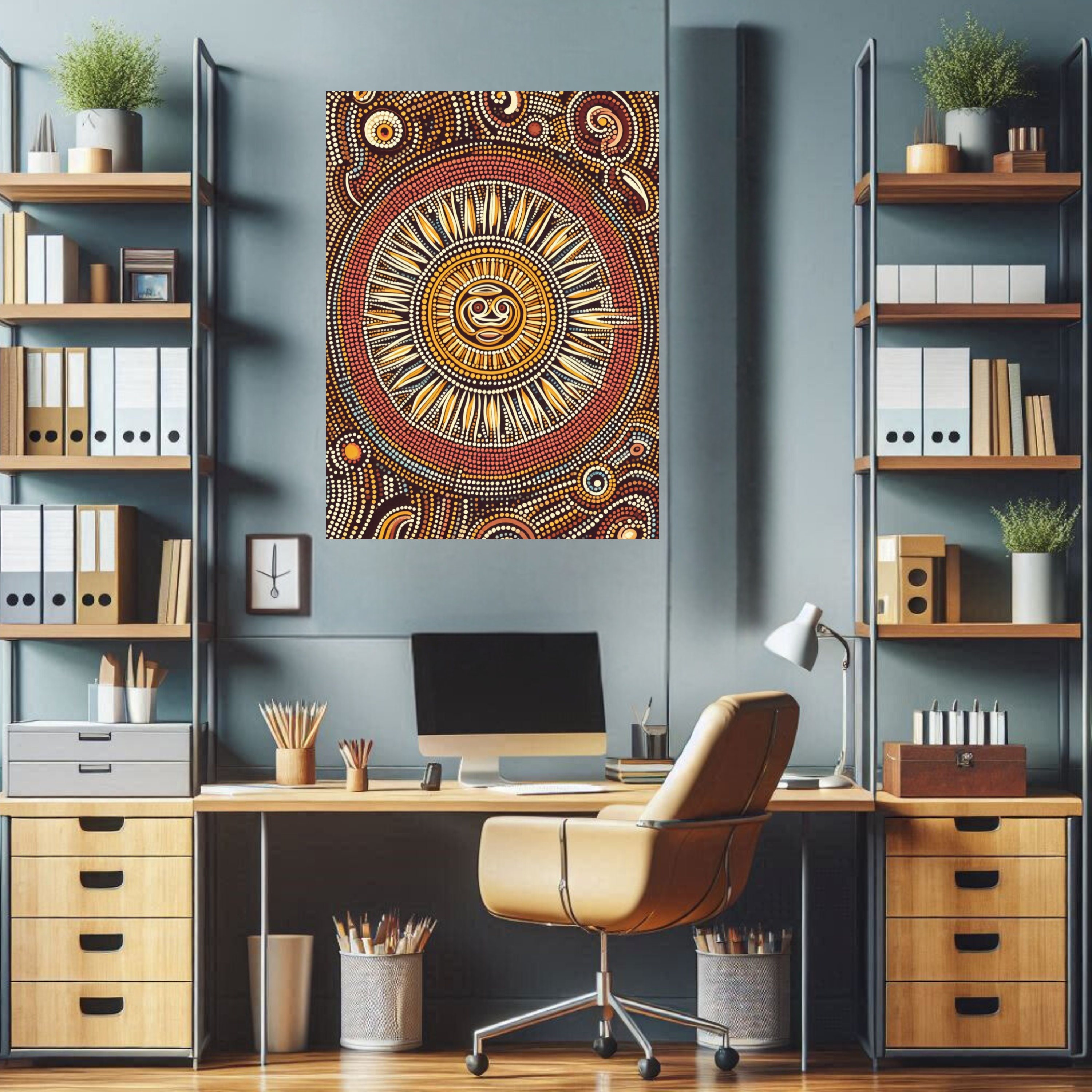 Aboriginal Art Wall Poster, Australian Dot Art. Wall Art Poster. Wall ...