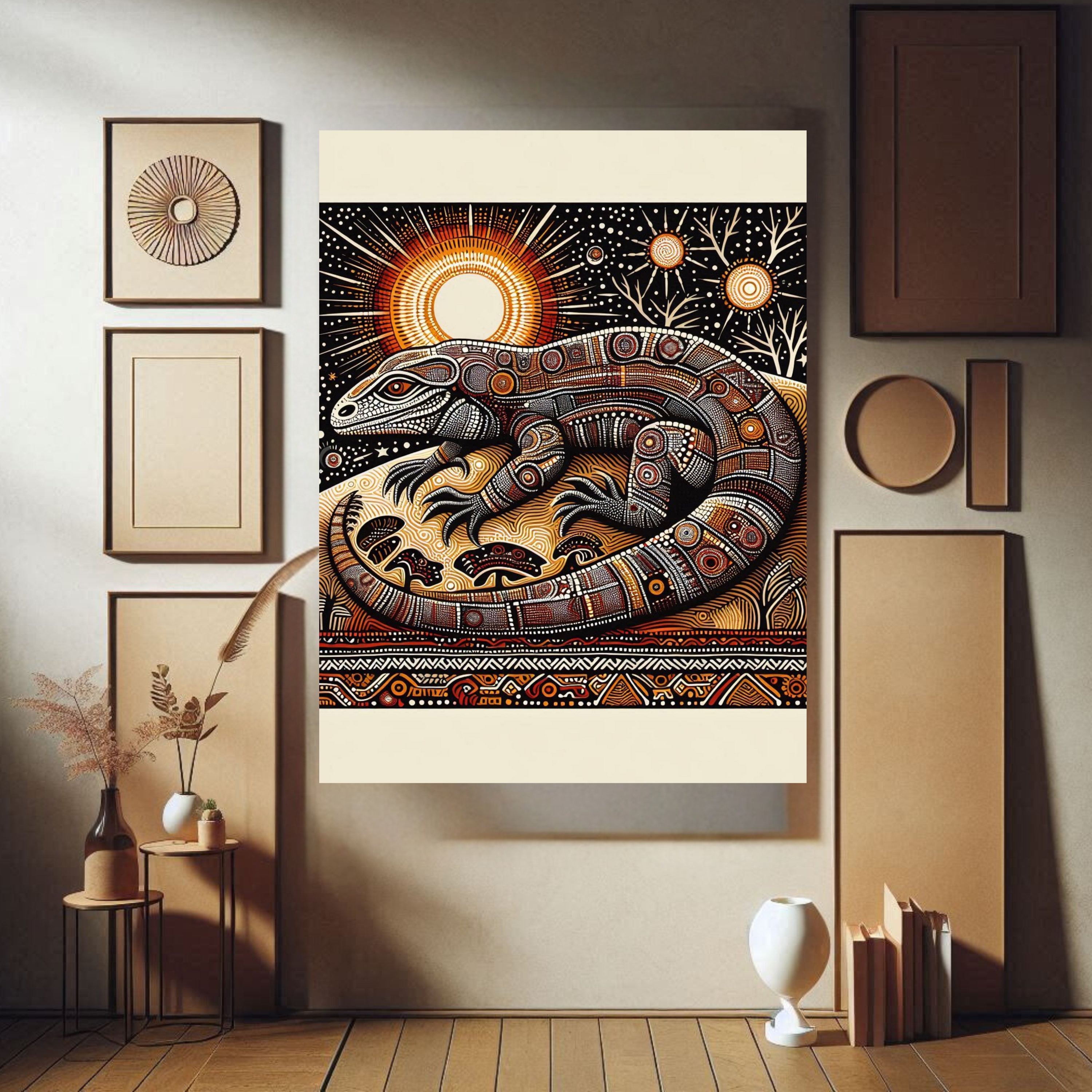 Aboriginal Art Wall Poster, Australian Dot Art. Wall Art Poster. Wall ...