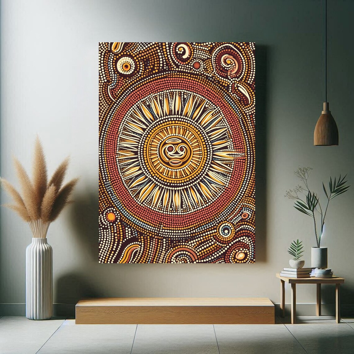 Aboriginal Art Wall Poster, Australian Dot Art. Wall Art Poster. Wall ...