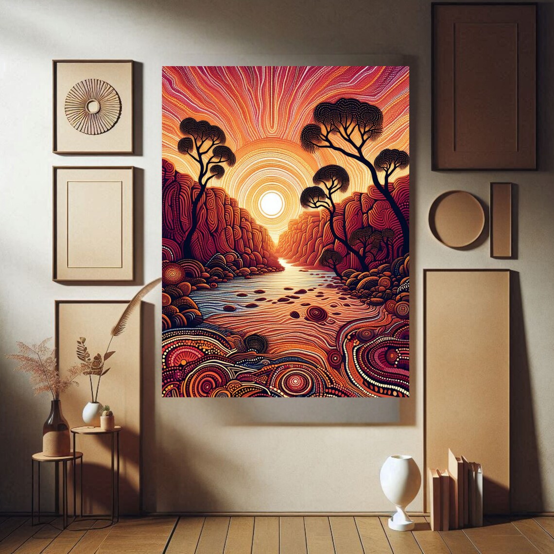 Aboriginal Art Wall Poster, Australian Dot Art. Wall Art Poster. Wall ...