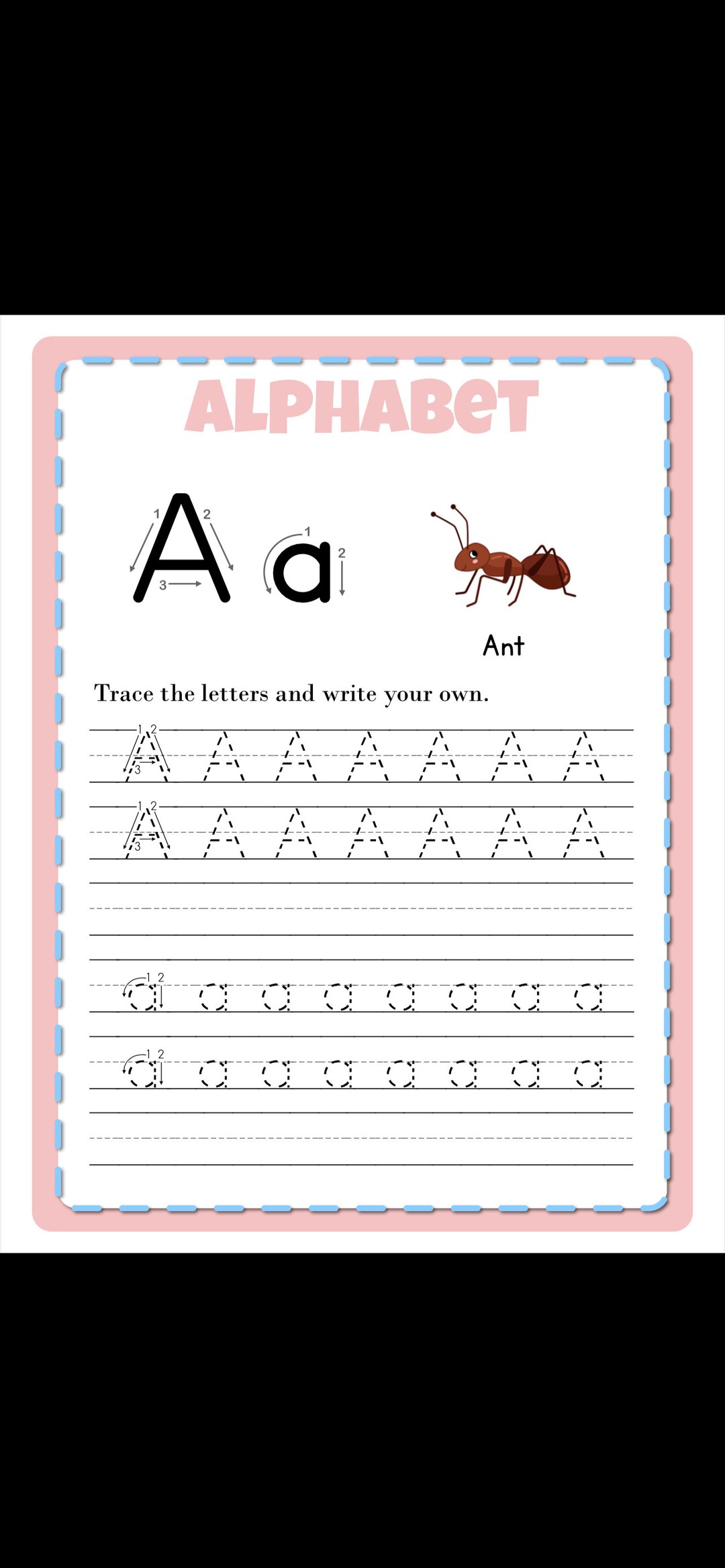 Tracing Abc Printable Book for Children - Etsy