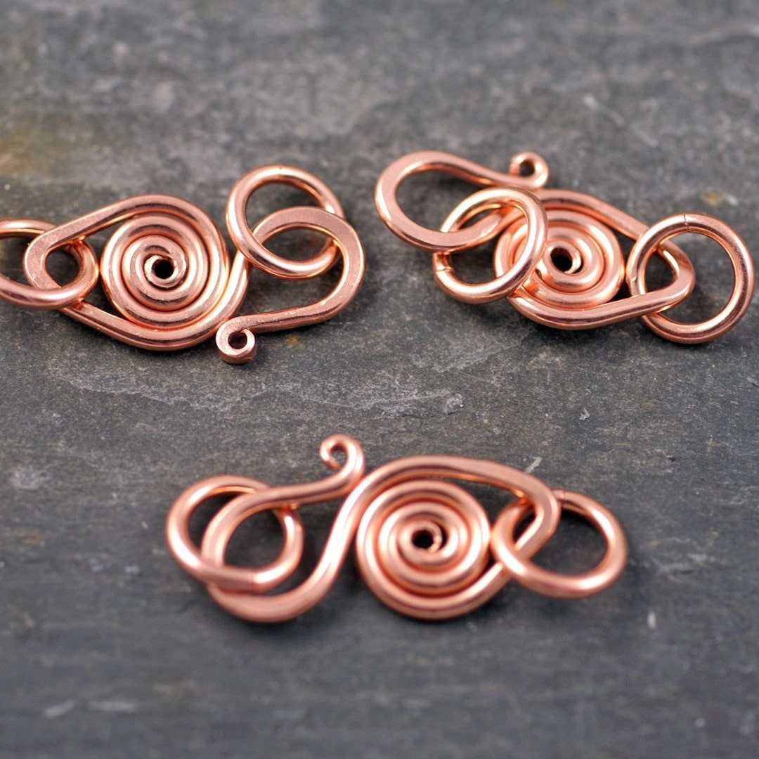 Three Handmade Pure Copper Swan Hook Clasp Sets - Heavyweight - Etsy