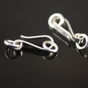 Two Big Hook Clasp Sets - Handmade Heavyweight Ethical Sterling Silver ...
