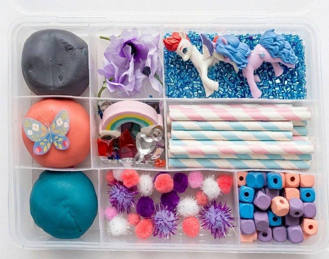 My Little Pony Playdough Kit,sensory Kit, Sensory Bin, Gift for Girls ...