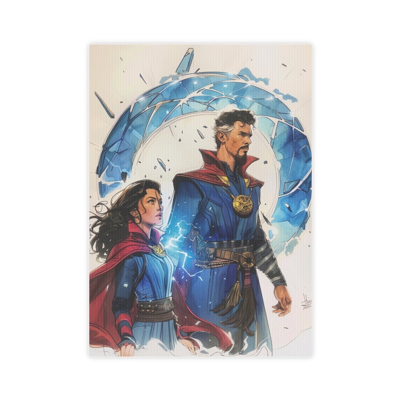 Doctor Strange & America Chavez Canvas Photo Tile Marvel Comics MCU ...
