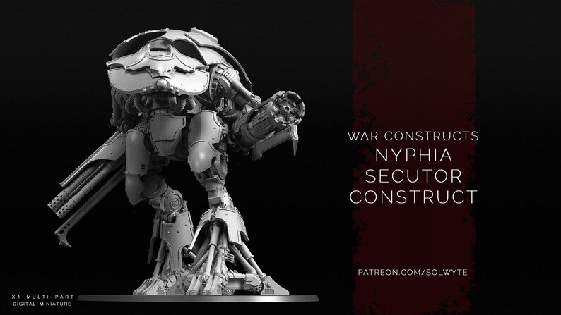 Nyphia-class Secutor Construct for Sci-fi 28mm/32mm Tabletop Wargames ...