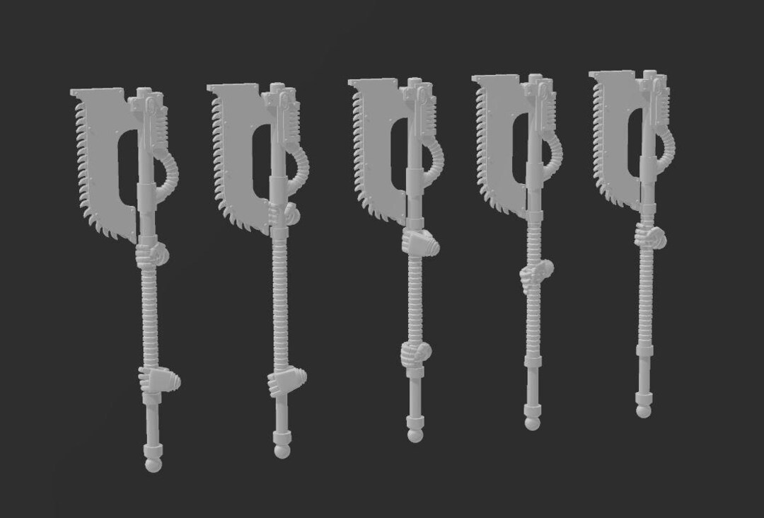 M2 Two Handed Chain-axe Set of 5 for Heresy Miniatures - Etsy