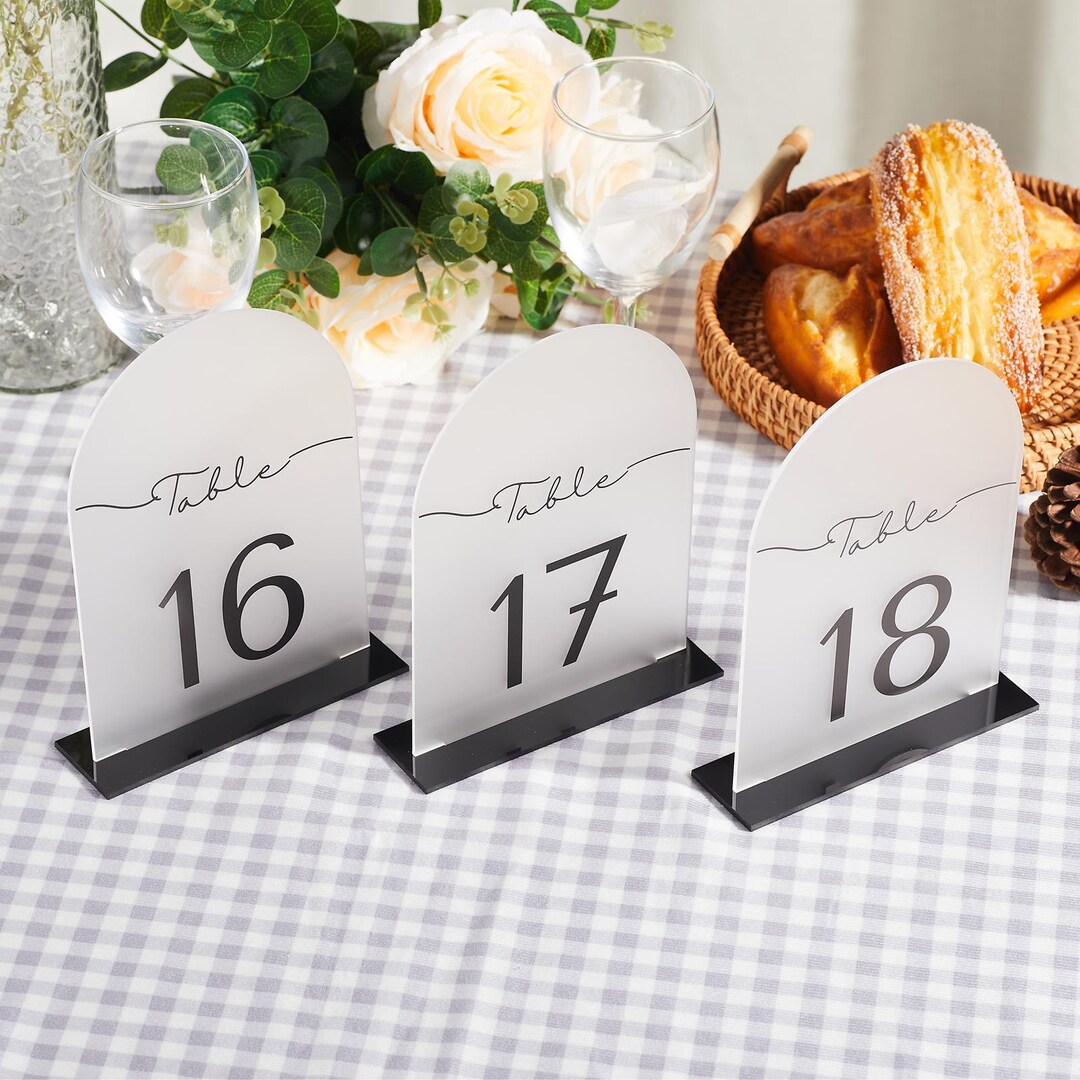 Luxury Acrylic Wedding Table Numbers Modern Arch Table Signs ...