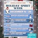 Holiday Spirit Week Schedule - School or Company - Editable in Canva - Etsy