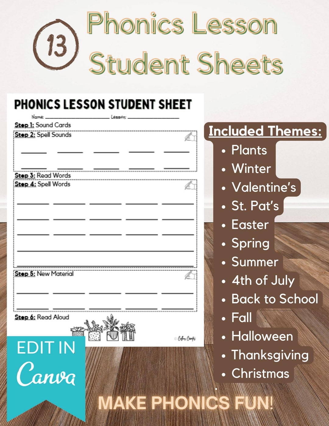 Phonics Lesson Student Record Sheet - Sor/sonday System Aligned 6 Step ...