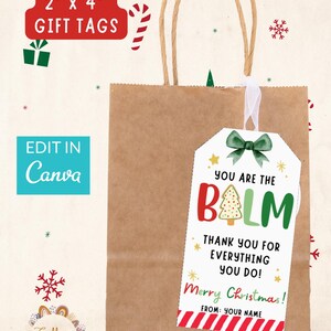 Printable Lip Balm Christmas Gift Tags, Printable Holiday You Are the ...