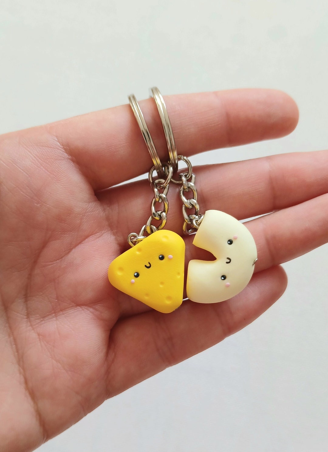 Mac and Cheese Keychain Set: Handmade Polymer Clay Charms - Etsy