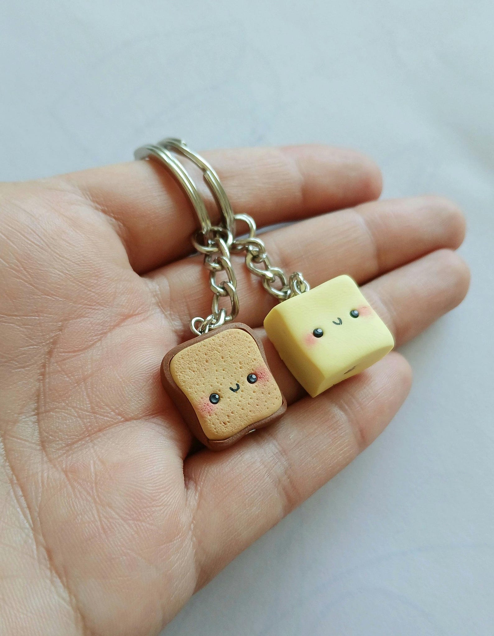 Butter and Toast Keychain Set, Best Friends Mothers Day Gift, Birthday ...