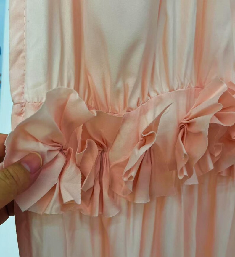 Victorian Ruffle Fabric Shower Curtain, Vintage Handcrafted Bow Tie ...