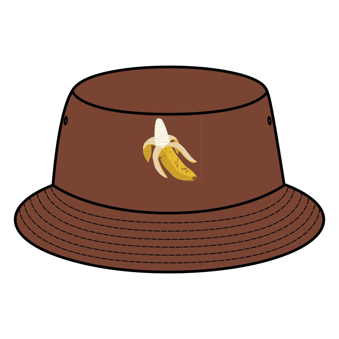 Banana Bucket Hat - Fun Summer Fruit Print Sun Hat, Beach Vacation ...