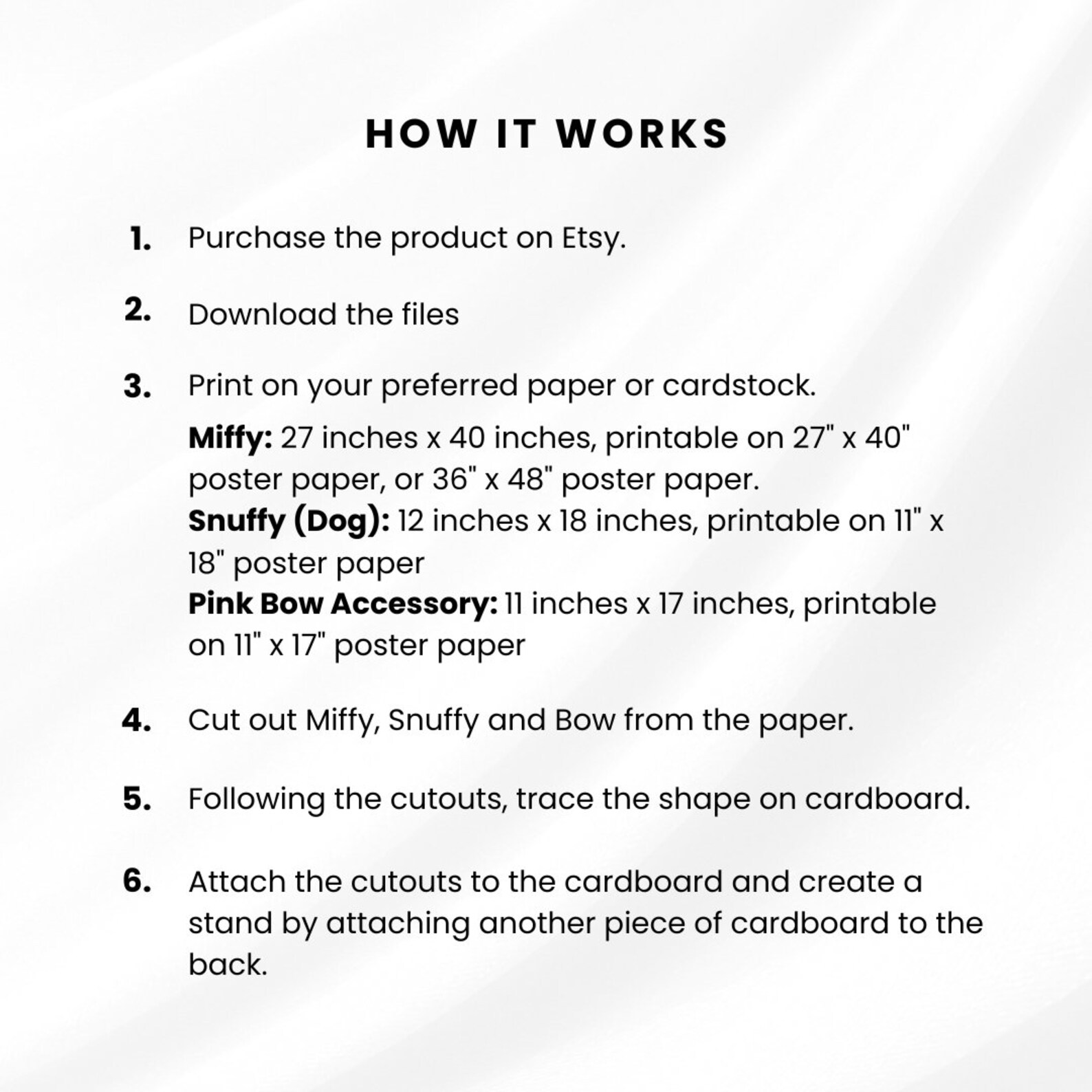 Miffy and Snuffy Cardboard Cutout Digital Download | Printable 1m / 3 ...