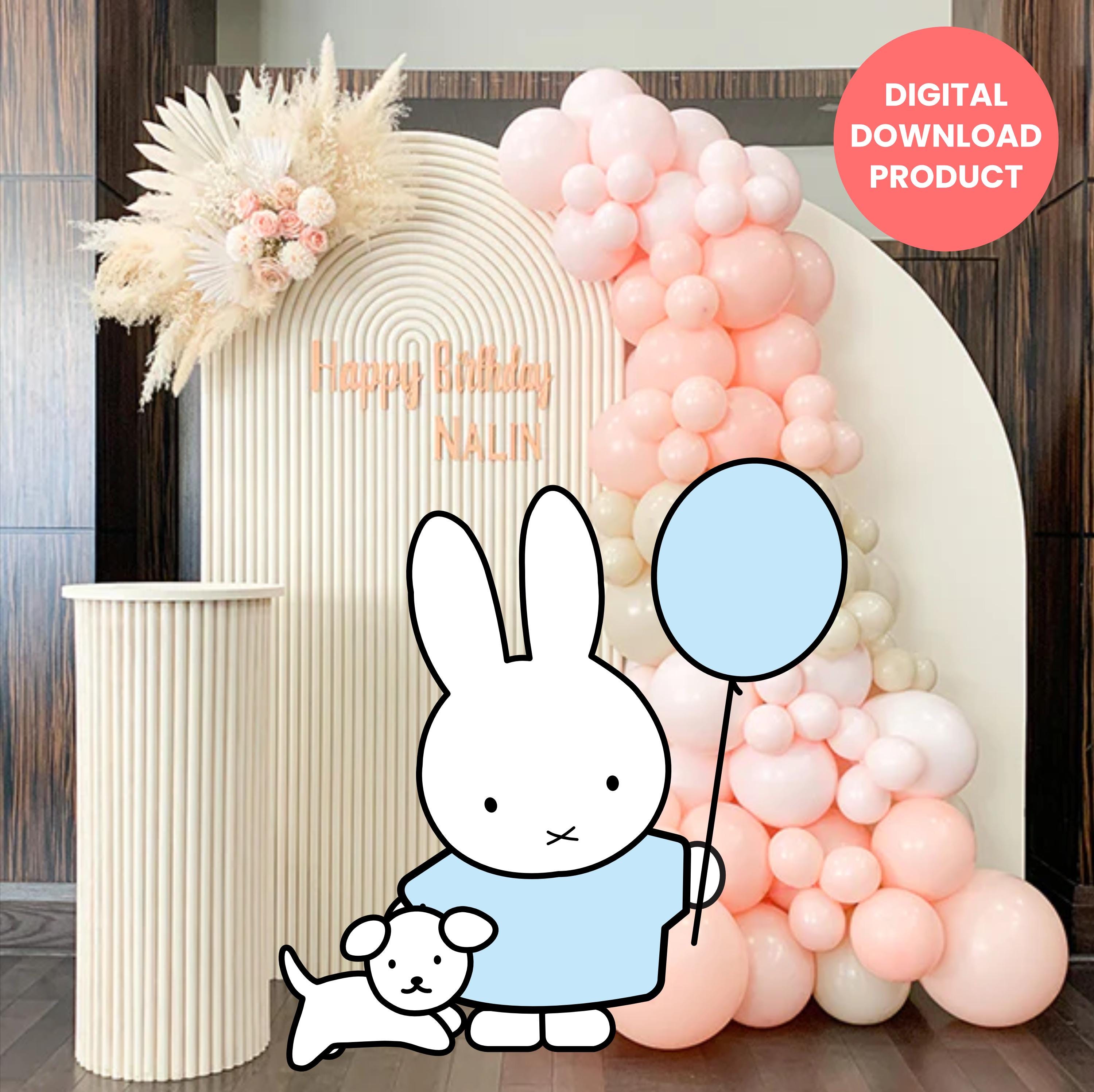 Blue Miffy Holding Balloon Cardboard Cutout Digital Download ...