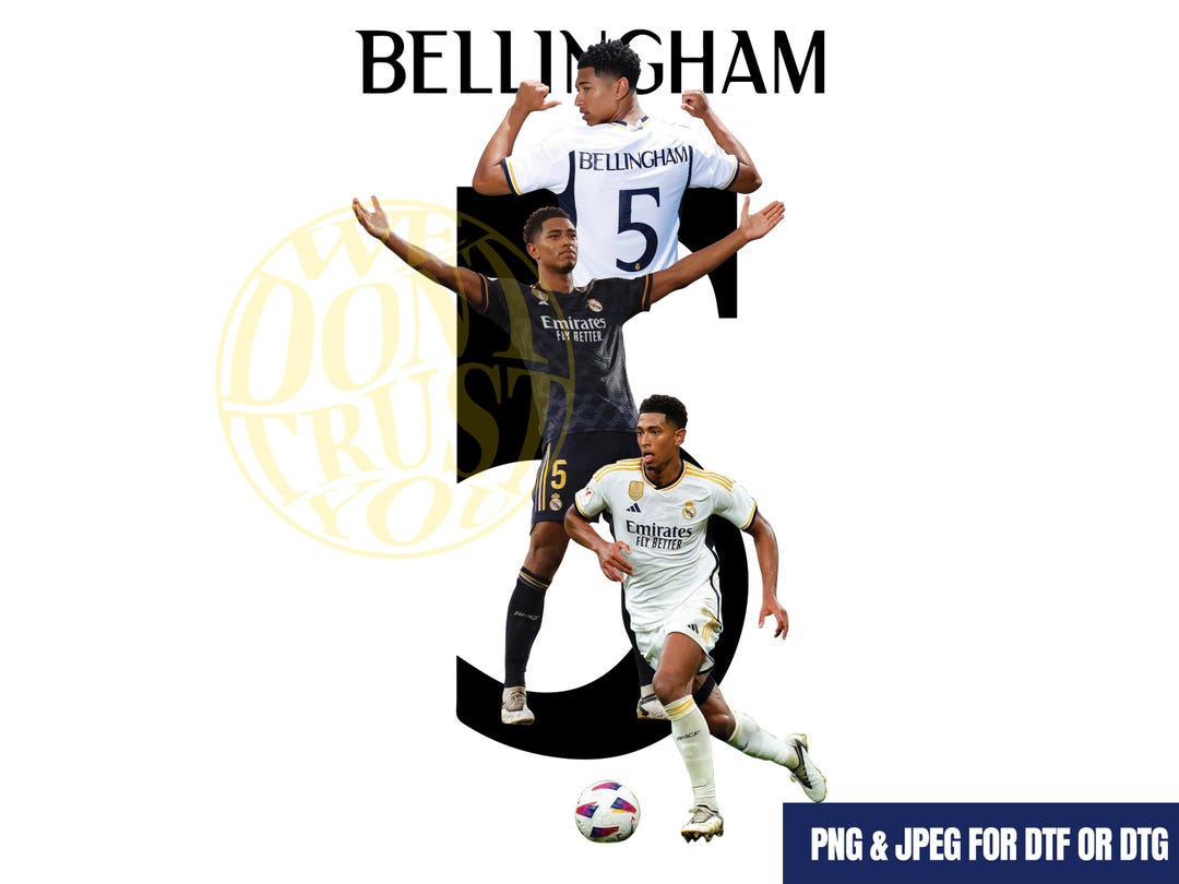 Jude Bellingham PNG & SVG Vector Files 4412 X 7561 Digital Download for ...