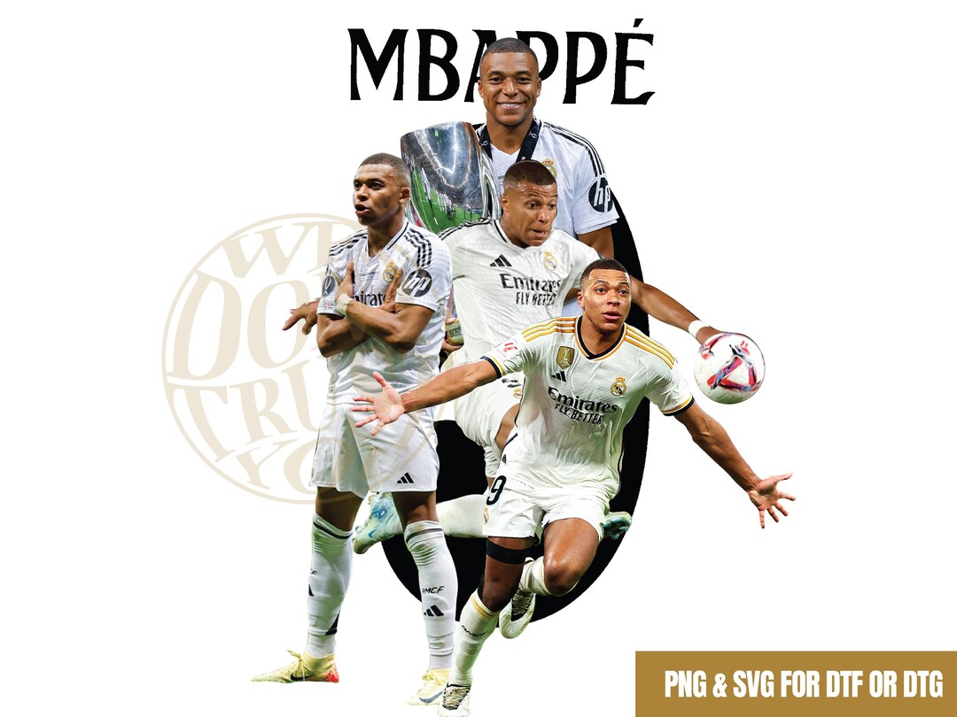 Kylian Mbappé PNG & SVG Vector Files 5062 X 5062 for Dtf and Dtg - Etsy