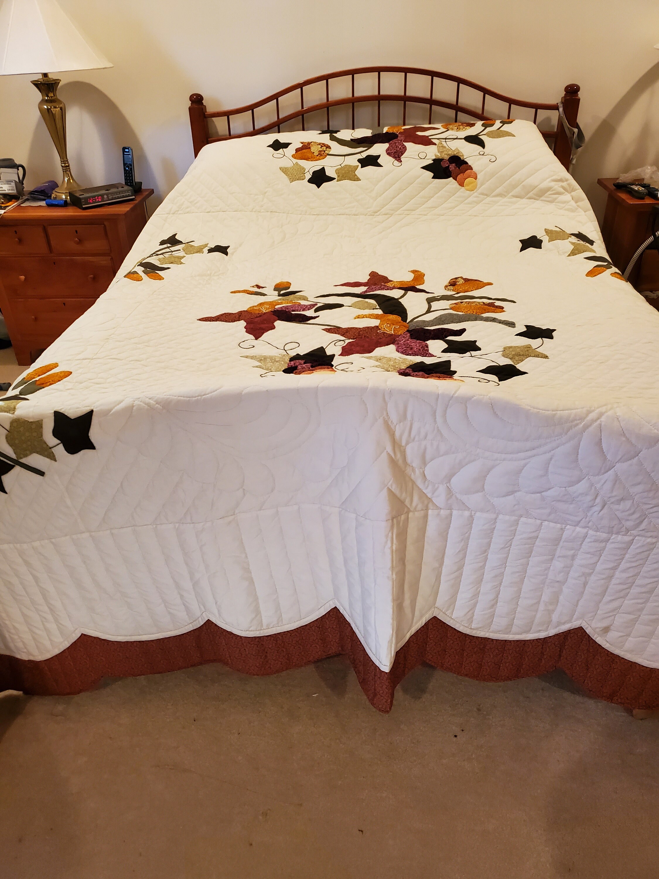 Queen Size, Amish Made - Rose Bouquet Applique Quilt - Etsy