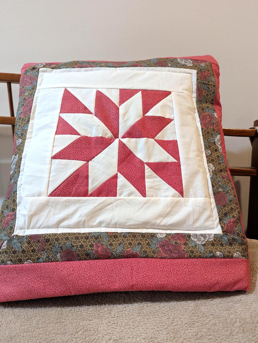 Quillow/pillow/lap Quilt/throw - Lemoyne Star - Etsy