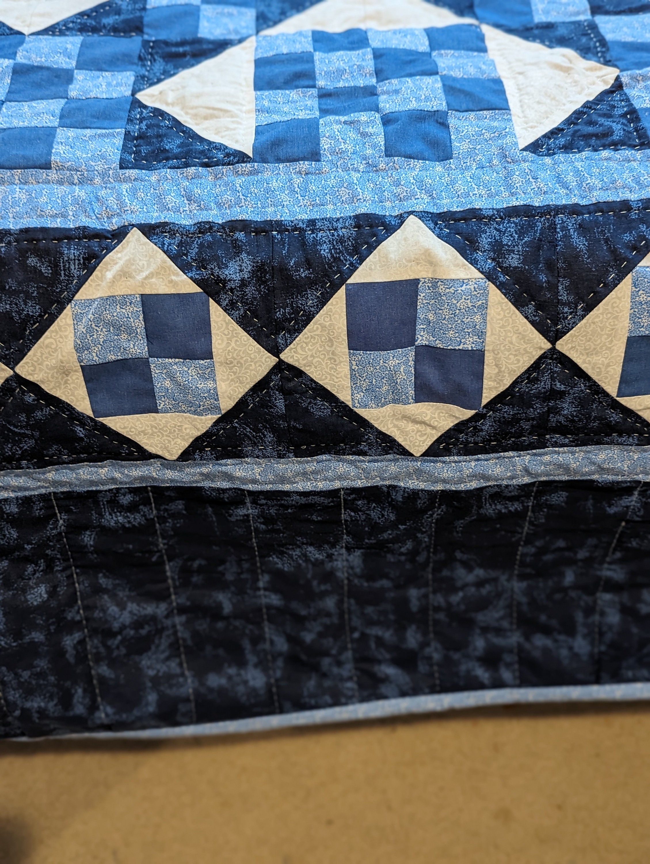 Amish Queen Size Quilt With 2 King Shams/hand Made, Hand Stitched ...