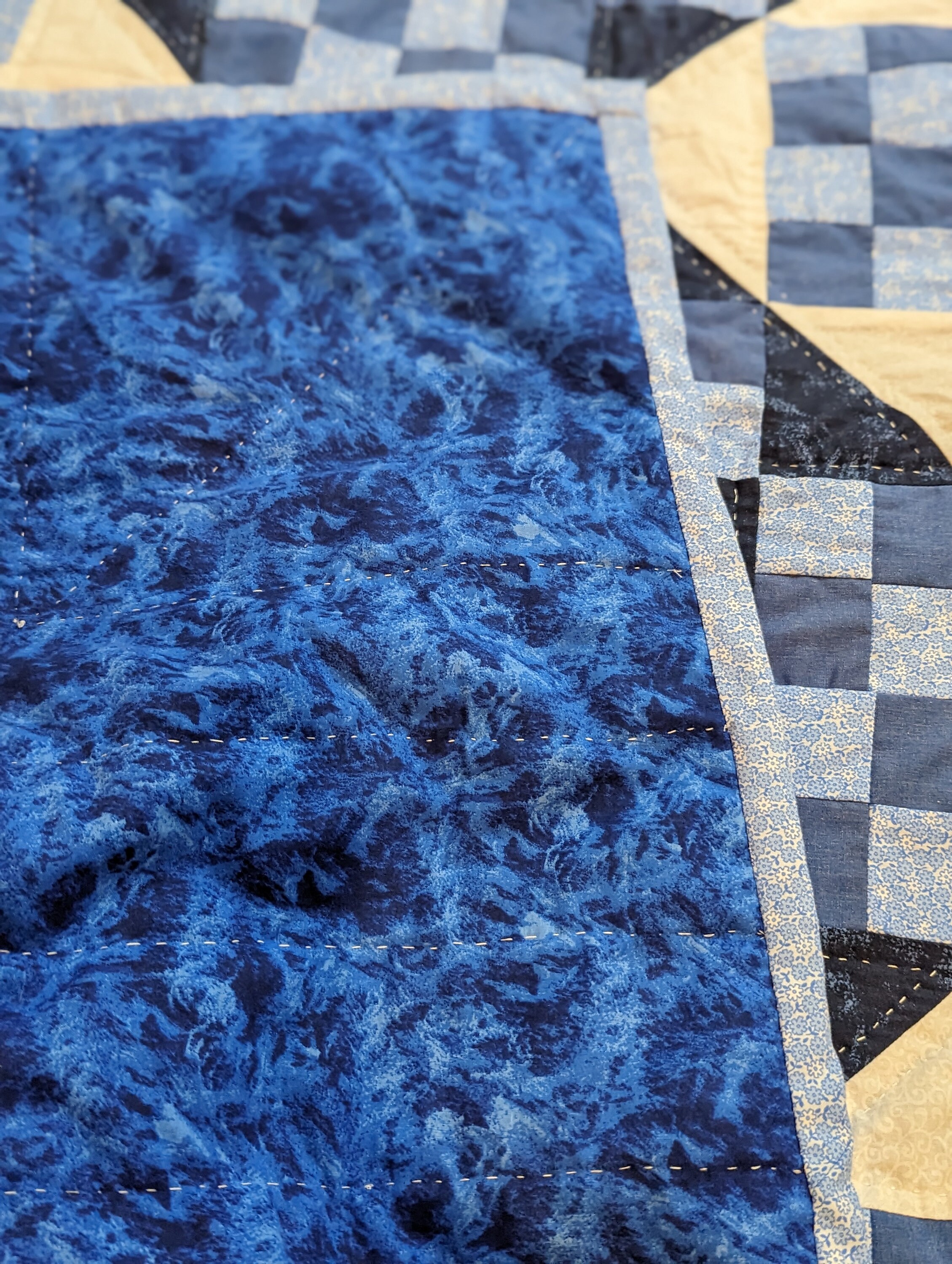 Amish Queen Size Quilt With 2 King Shams/hand Made, Hand Stitched/jacob ...