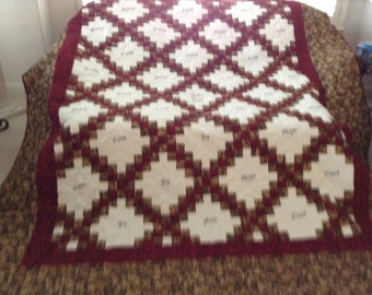 Irish Chain Quilt/adult Queen Quilt/homemade Quilt - Etsy