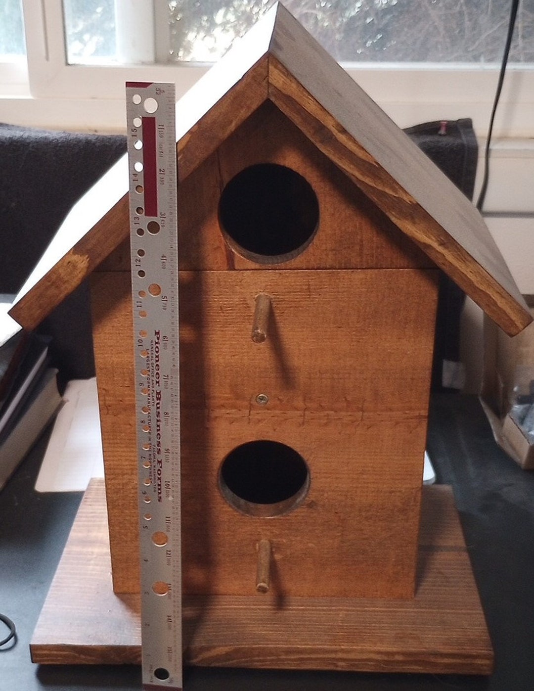 Two Story Bird House, With Removable Front for Easy Cleaning. 16.5 ...