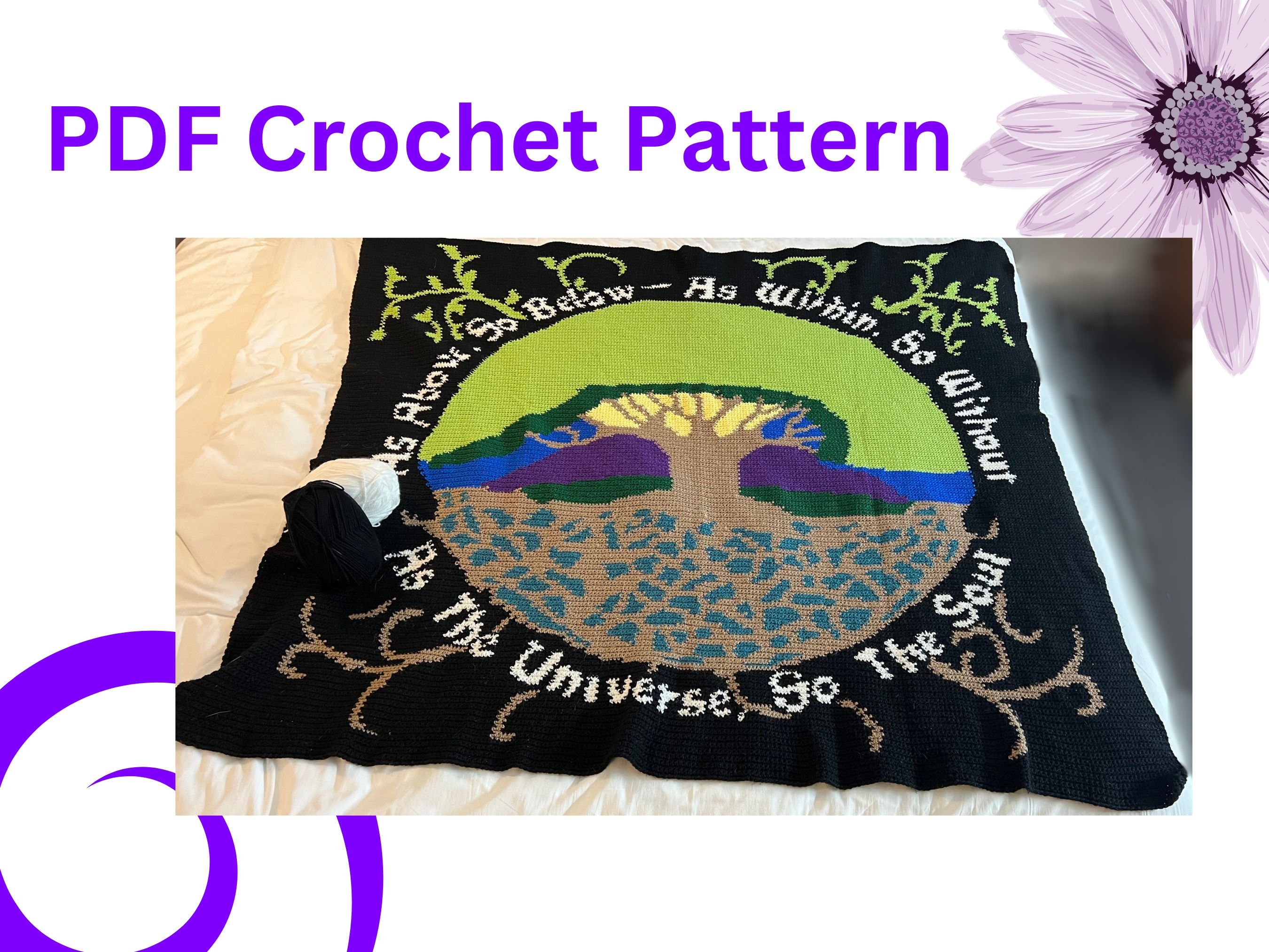 Crochet Pattern | as Above so Below | Tree of Life | Crochet Graphgan ...