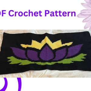 Crochet Pattern | Lotus Flower | Crochet Graphgan | Crochet Art ...