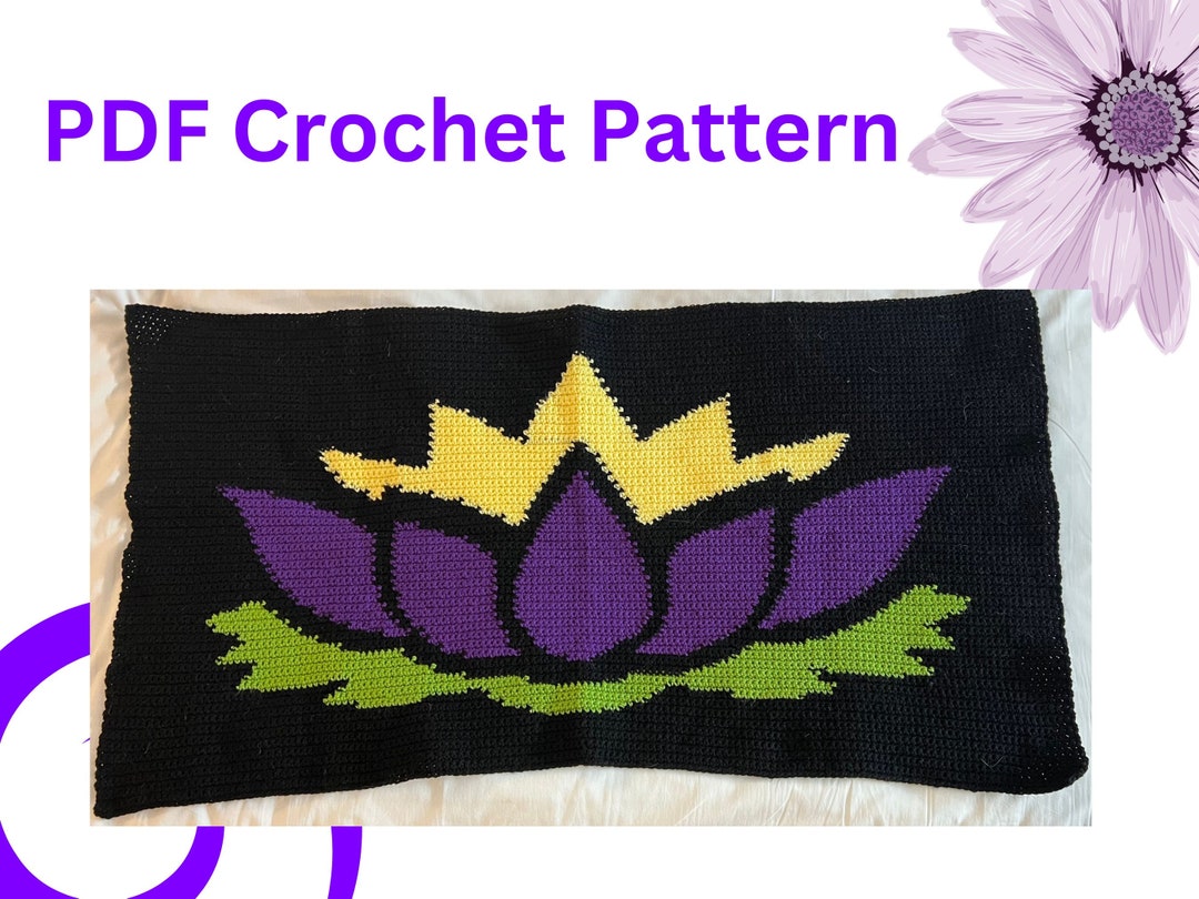 Crochet Pattern | Lotus Flower | Crochet Graphgan | Crochet Art ...