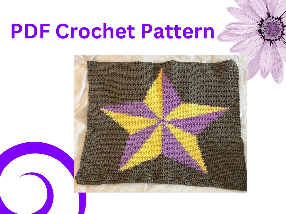 Crochet Pattern | Star | Crochet Graphgan | Crochet Art | Single ...